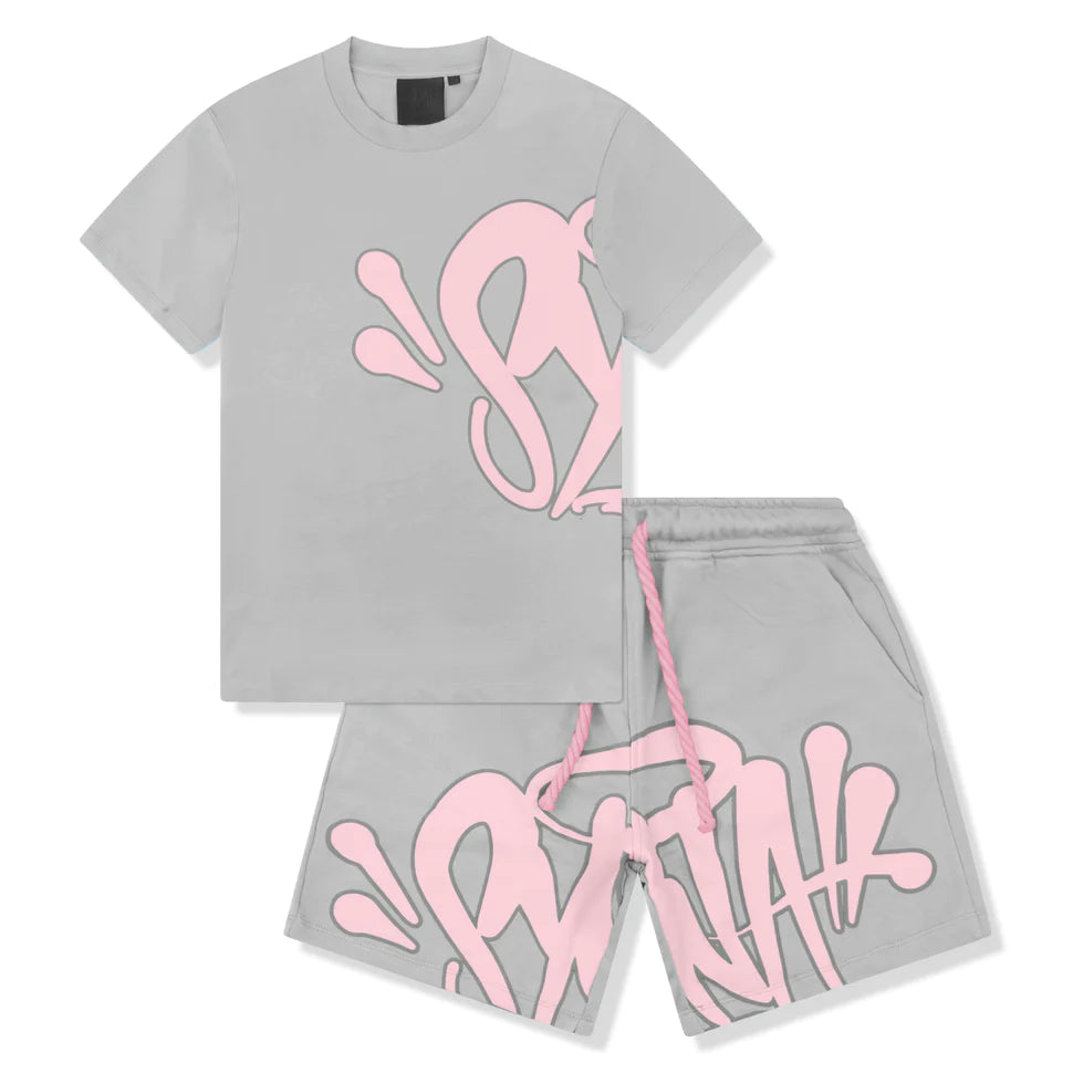 Syna World Short Set - Grey and Pink – Boundless Store